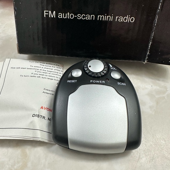 Avon | Other | Avon Black And Silver Fm Radio | Poshmark